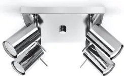 Stropní bodové svítidlo SOLLUX Ring 4 GU10 4x40W bez zdroje SL.0730 chrom