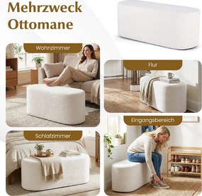 Costway Čalouněná osmanská lavice 120 cm Moderní stolička u nohou postele