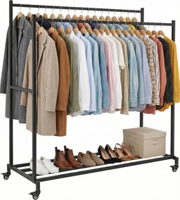 Stojan na oblečení Líska 150 cm - černá