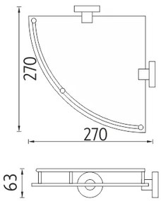 Nimco Rohová police s ohrádkou UNIX - UN 13091RA-26
