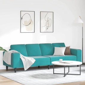Pohovka do obývacího pokoje Tyrkysová 250 x 188 x 76 cm 3335099