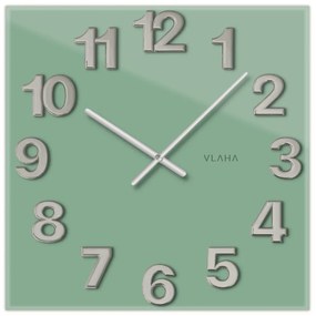 Vlaha VCT1109 skleněné hodiny 40 x 40 cm, zelená