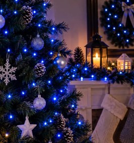 LED světelný řetěz 100 LED modrá