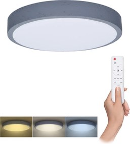 SOLIGHT LED stropní svítidlo Grey 48 W, 3360 lm, 3000-6500 K, pr. 38 x 8 cm