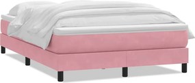 Box spring postel s matrací růžová 160x210 cm samet 3315932