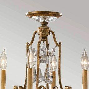 Rustikální lustr Elstead Valentina 41 cm 4xE14 Starý bronz