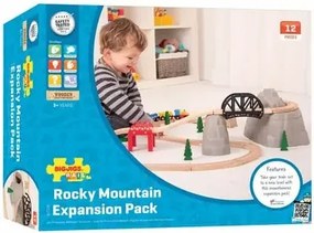 Bigjigs Rail Set vysokohorská dráha / 12 dílů / od 3 let