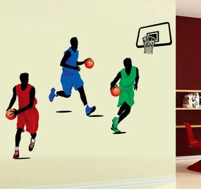 Živá Zeď Samolepka na zeď Hráči basketbalu