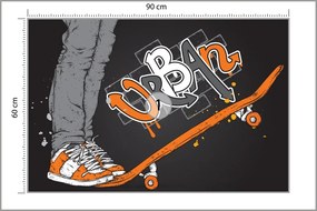 Fototapeta Bruslař A Skateboard Strukturální vinyl 405x270