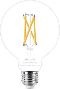 Philips Smart LED žárovka Filament E27 G95, 7 W, 806 lm, 2700-6500 K, čirá