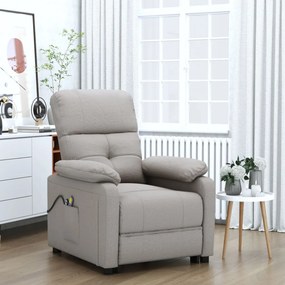 Elektrické masážní křeslo taupe textil 3073820