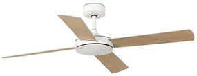 FARO 33350DC-Stropní ventilátor MALLORCA L bílá/hnědá pr.132 cm+dálkové ovládání