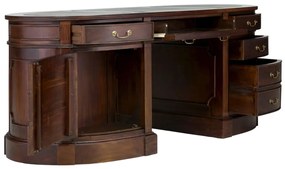 furniture-nabytek.cz - Masivní psací stůl Cambridge II z mahagonu, lakovaný, hnědý – 180×76×80 cm