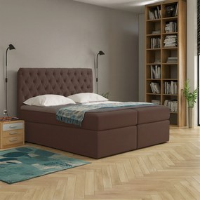 Eka Kontinentální čalouněná postel Luxurious - Cassablanca (200x200 cm) Barva látky Trinity: Černá (Trinity 2316)