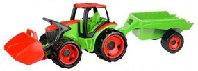 LENA Traktor se lžící Giga Trucks s vlekem plast 62 cm