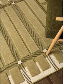 Zelený/béžový ručně tkaný vlněný koberec 160x230 cm – Asiatic Carpets