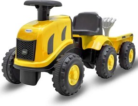 Dětské odrážedlo traktor s vlečkou Benny Baby Mix žlutý