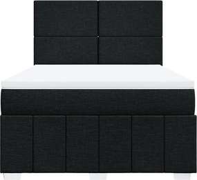 Box spring postel s matrací černá 160x200 cm textil 3291714