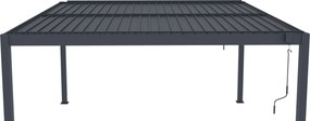 Bioklimatická pergola G21 Austin 4x4 m, antracitová hliníková