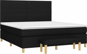 Box spring postel s matrací černá 180x200 cm textil 3137335