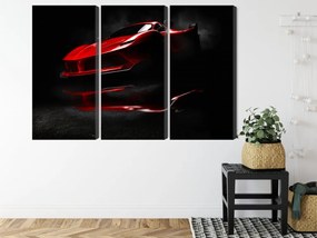 Vícedílný obraz Červené Sportovní Auto 3D Nedostatek Nedostatek Plátno Canvas 180x120