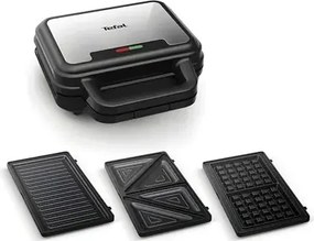Tefal SW383D10 černá / Sendvičovač / 700 W / nerez