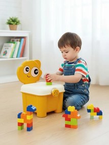 Sinsay - Hračka – Židle s úložným prostorem na kostky a sadou kostek - vícebarevná