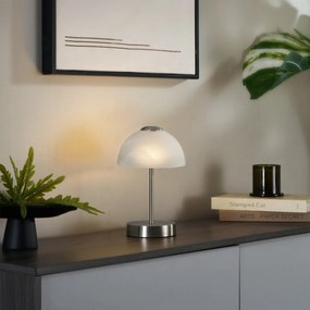 Designová stolní lampa ocelová s opálovým sklem vč. LED stmívatelná - Joya