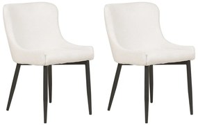 Sada 2 jídelních židlí krémově bílé EVERLY Beliani