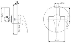 Mereo Lila podomítková baterie s bidetovou sprchou Mbox kulatý kryt nerez chrom CBEE60105BS