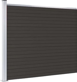 Plotový dílec WPC 175 x 146 cm černý 148985