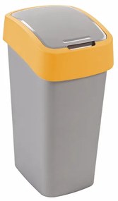 Odpadkový koš s houpacím víkem - CURVER FLIPBIN, 45 l Barva: žlutá