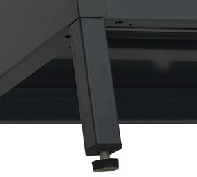 TV stolek Sylane - ocel a sklo - 105 x 35 x 52 cm | černý