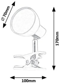 Rabalux 1482 - LED Lampa s klipem NOAH LED/5W/230V růžová