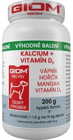 Giom S Kalcium+D3 pro psy a kočky 200 g