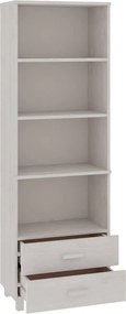 Skříň HAMAR bílá 60 x 35 x 180 cm masivní borovice 340489
