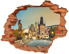 Wallmuralia Fototapeta díra na zeď Most Praha 90x70 cm