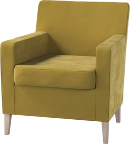 Potah na křeslo IKEA Karlstad barva zelená látka lesklé, sametová