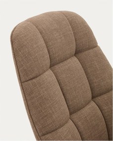 Hnědé otočné křeslo Jaspe – Kave Home