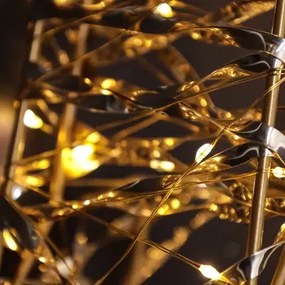 Solight LED vánoční věnec 3D zlatá / Vánoční věnec / 150 LED / 50 cm /