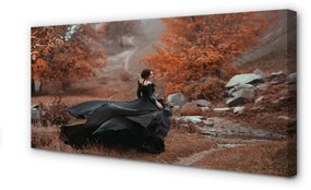 Obrazy na plátně Ženské podzimní hory 120x60 cm