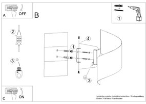 Sollux SL.1309 - Nástěnné svítidlo TALASSA 1xG9/8W/230V černá