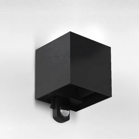 Brilagi - LED Venkovní nástěnné svítidlo se senzorem CUBE LED/6W/230V černá