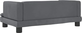 Pelíšek pro psy tmavě šedý 80 x 45 x 30 cm samet 171896
