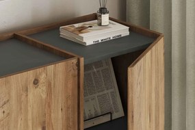 Designová komoda Radegund 180 cm atlantská borovice / antracitová