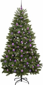 Umělý vánoční stromeček 210 cm 300 LED Teplá bílá PVC a ocel 3395700