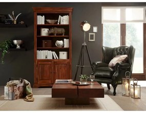 Massive home | Stolička Chesterfield Keynes z pravé kůže - hnědá