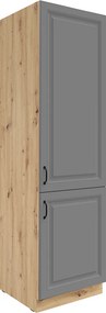 STILO ad | vysoká skříňka 60 LO-210 2F pro vestavnou lednici | 60 cm | UNI dvířka | artisan/šedá