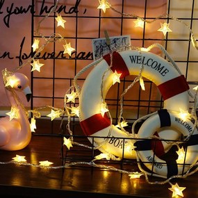 Vánoční LED světelný řetěz s hvězdami LUMI