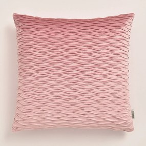 Room99 Dekorační povlečení na polštář Savoy 45 x 45 cm Velvet Vlnky Barva: Světle růžová